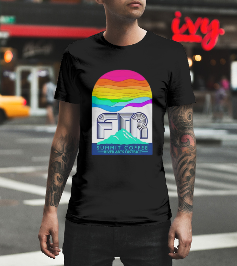 Summit Coffee River Arts District FTR Rainbow Arch Mountain Available Until October 31st, T-Shirt