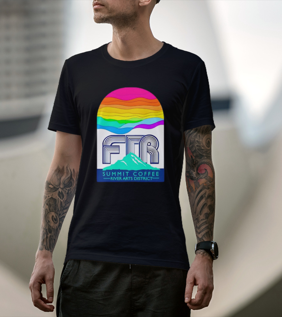 Summit Coffee River Arts District FTR Rainbow Arch Mountain Available Until October 31st, T-Shirt