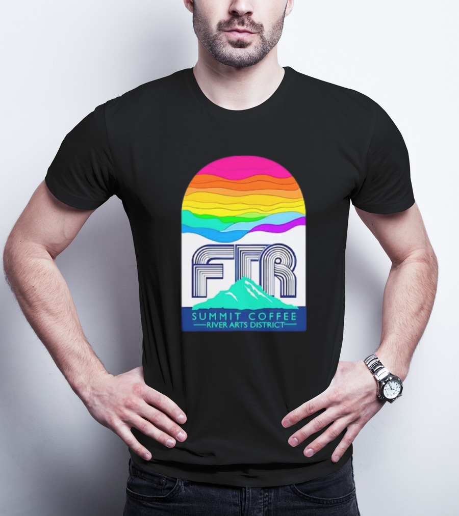 Summit Coffee River Arts District FTR Rainbow Arch Mountain Available Until October 31st, T-Shirt