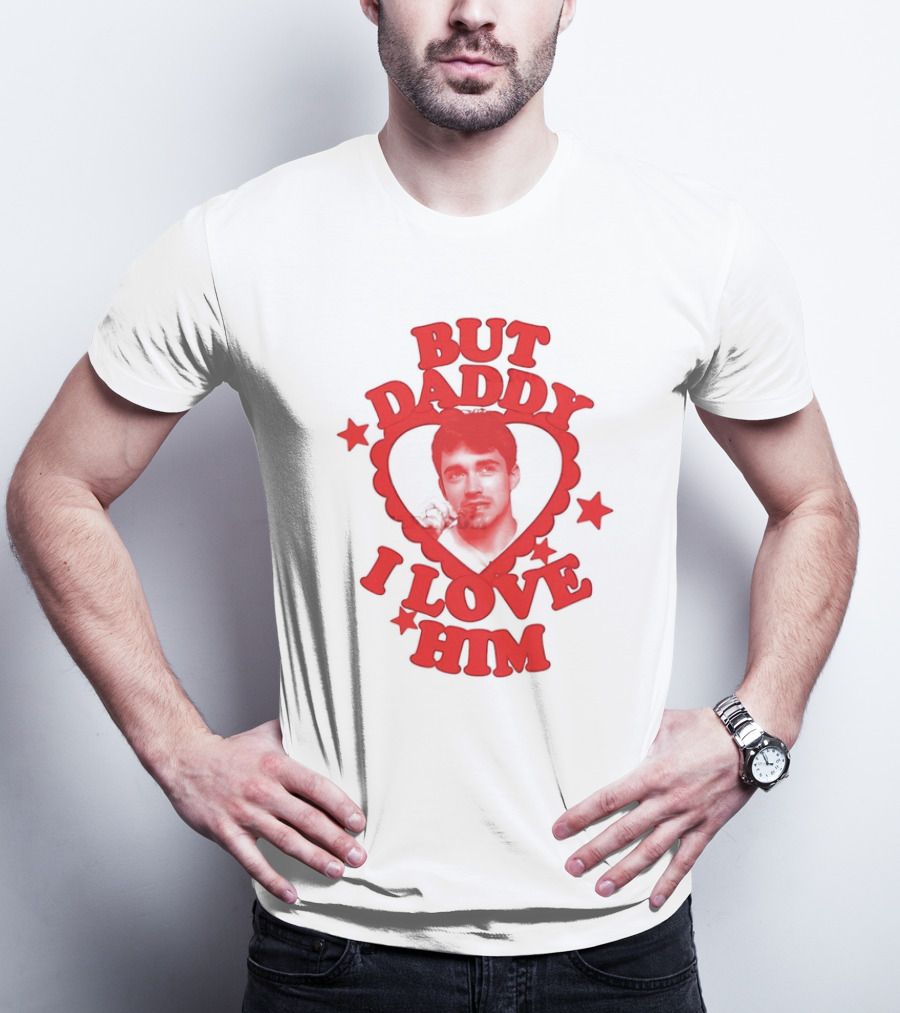 Charles Leclerc But Daddy I Love Him Heart Frame With Red Stars T-Shirt