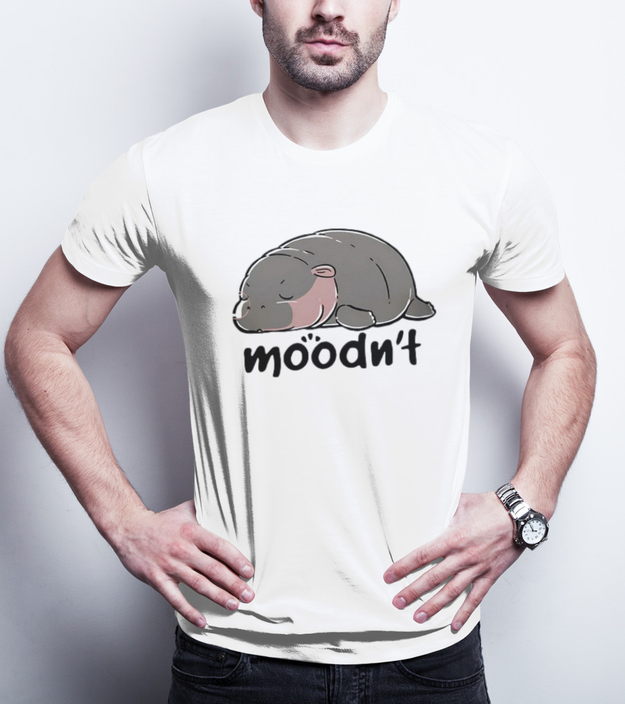 Moo Deng The Hippopotamus Moodn’t Sleeping Mood T-Shirt