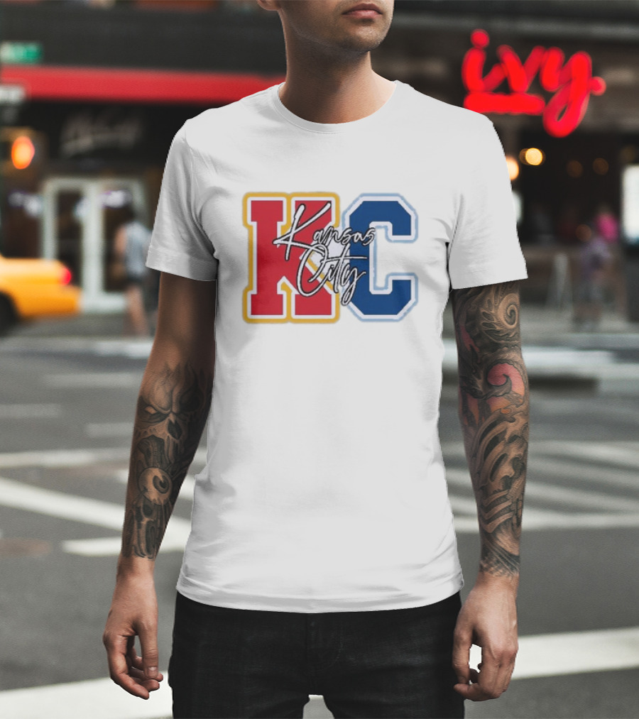 Kansas City Chiefs Royals Red Blue KC Kansas City T-Shirt
