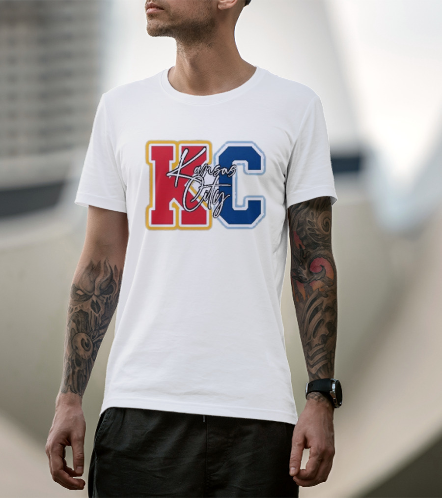 Kansas City Chiefs Royals Red Blue KC Kansas City T-Shirt