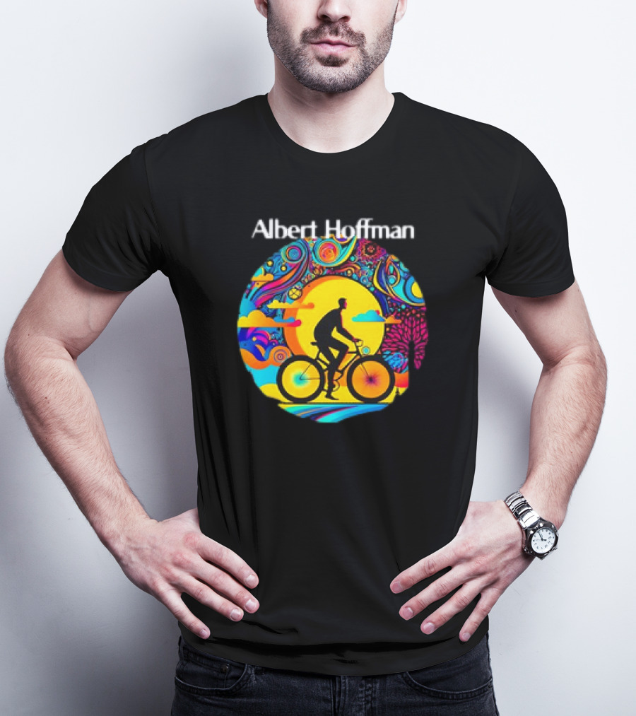 Albert Hoffman Bicycle Day Psychedelic Art Retro T-Shirt