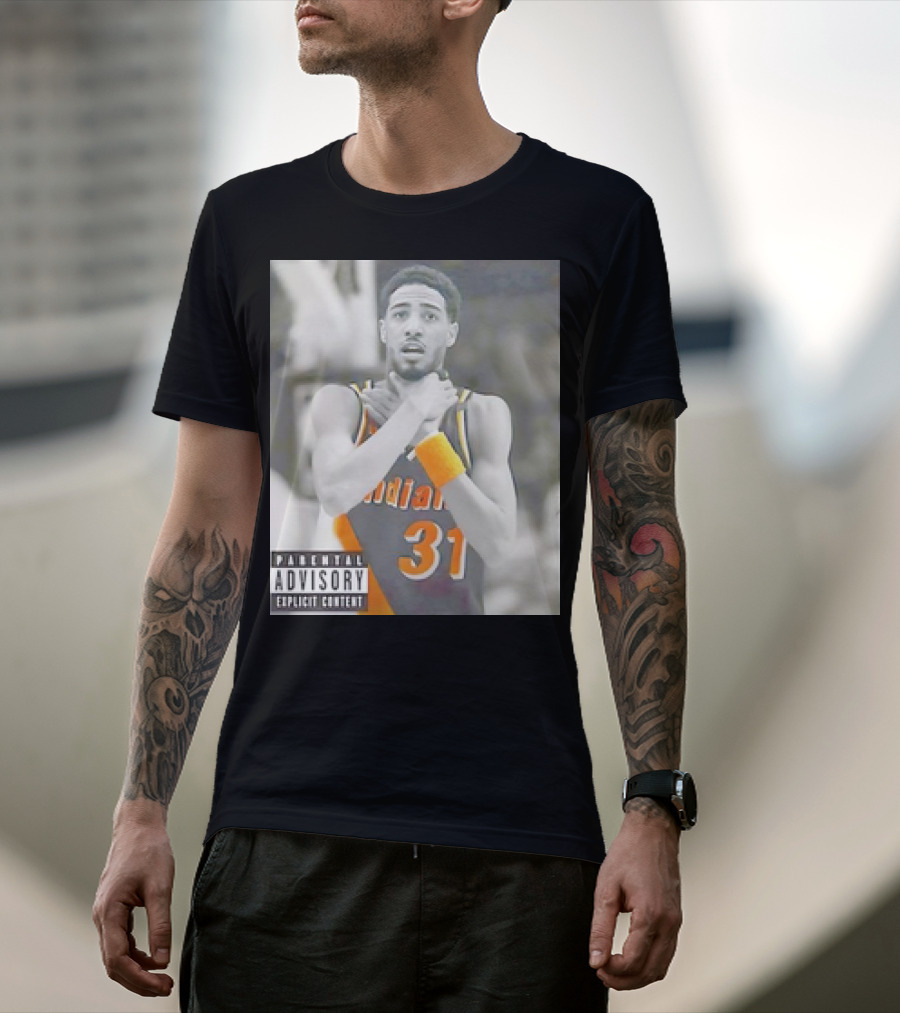 Tyrese Haliburton X Reggie Miller Indiana Pacers Knicks Killers Parental Advisory 31 T-Shirt
