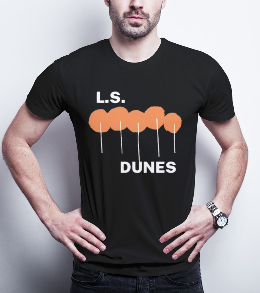 Ls Dunes Poppies Orange Circle T-Shirt