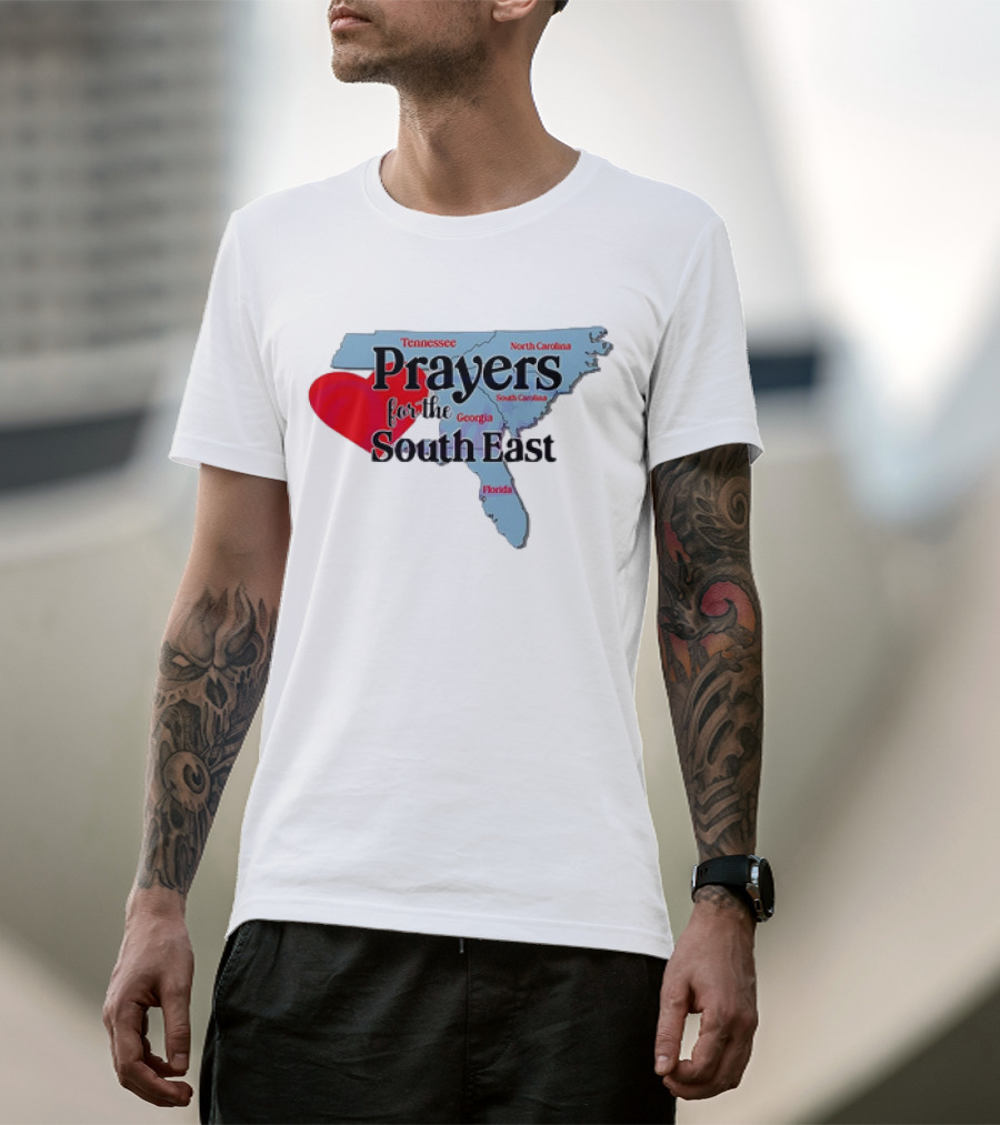 Prayers For The South East Hurricane Helene Survive Tennessee North Carolina Georgia South Carolina Florida T-Shirt