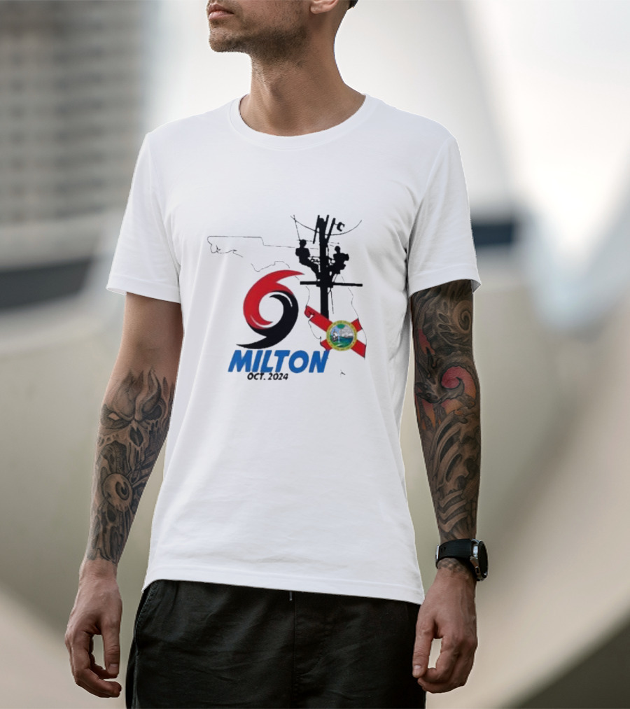 Hurricane Milton Florida Electrical Support October T-Shirt