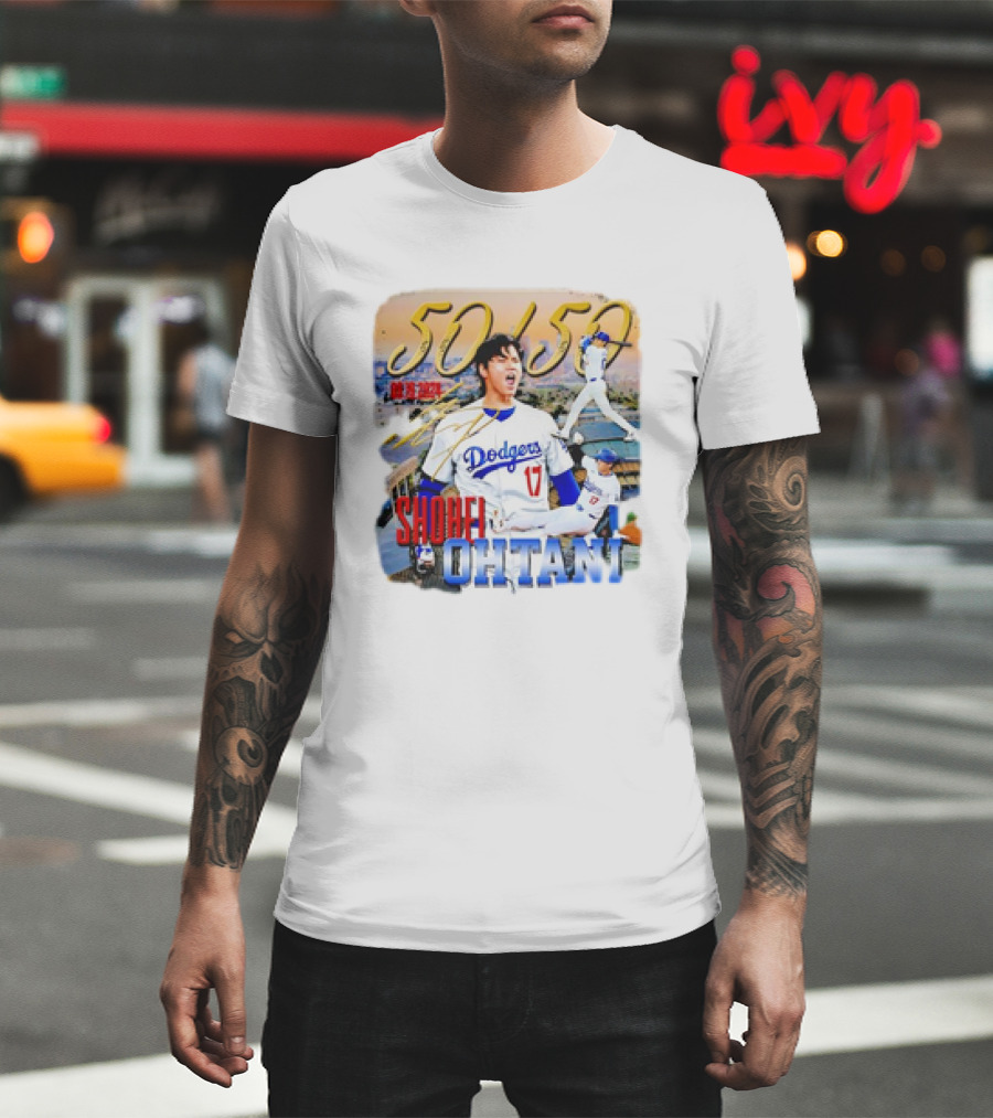 50 50 Club Shohei Ohtani Los Angeles Dodgers T-Shirt