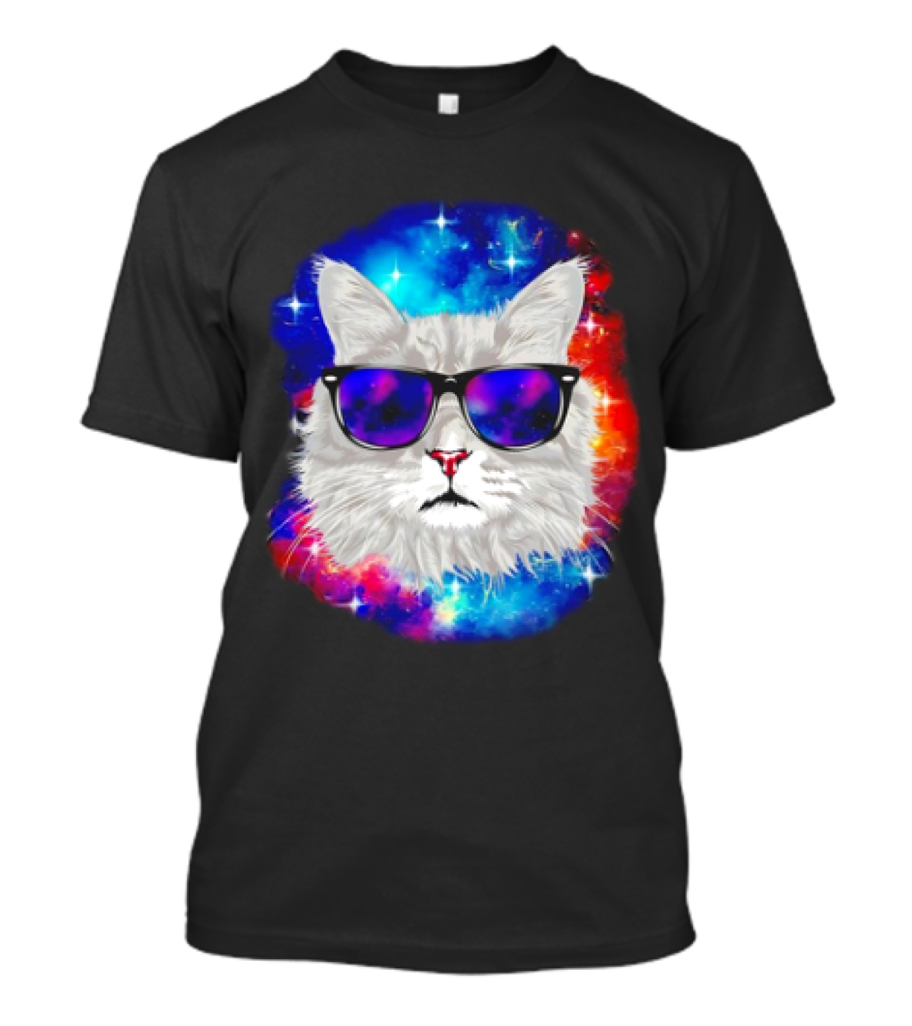 Cool Cat Space Shades Galaxy T-Shirt
