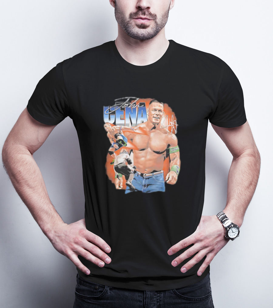 John Cena WWE Vintage Wrestler Action T-Shirt
