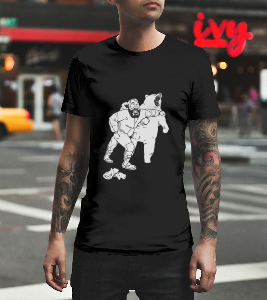Brian The Bear Wrestling Match Showdown T-Shirt