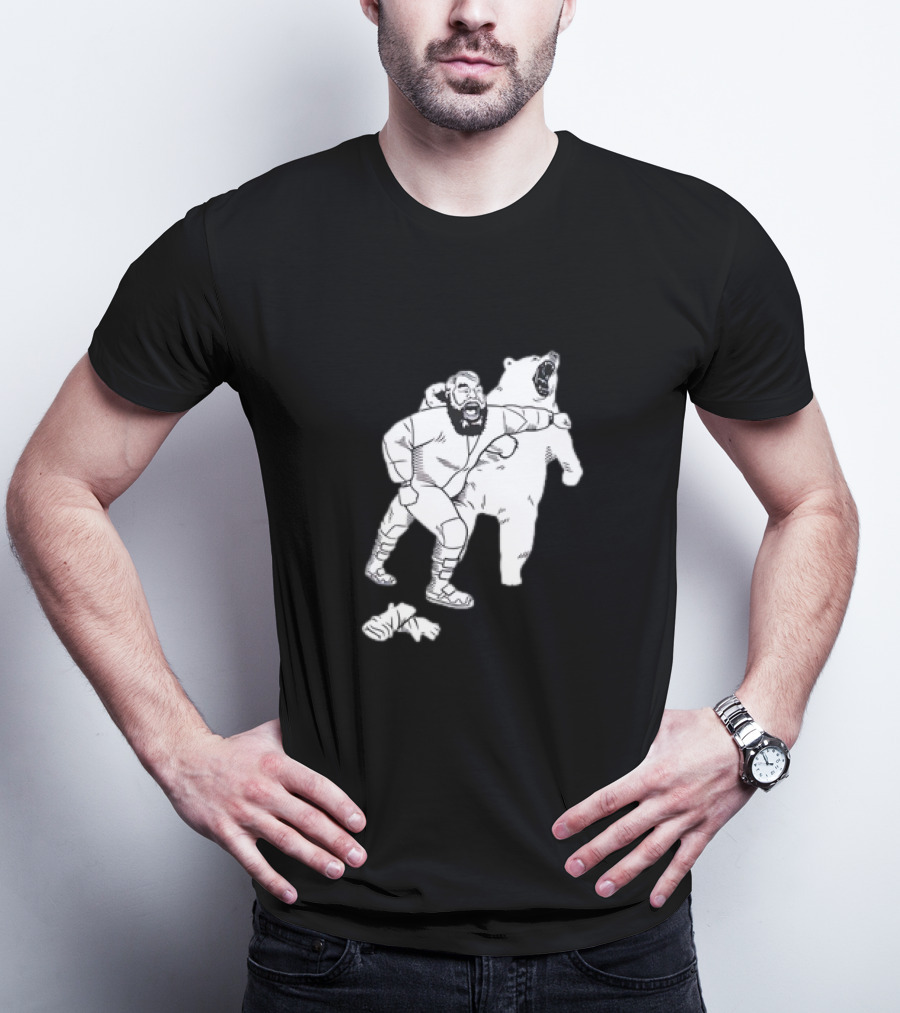 Brian The Bear Wrestling Match Showdown T-Shirt