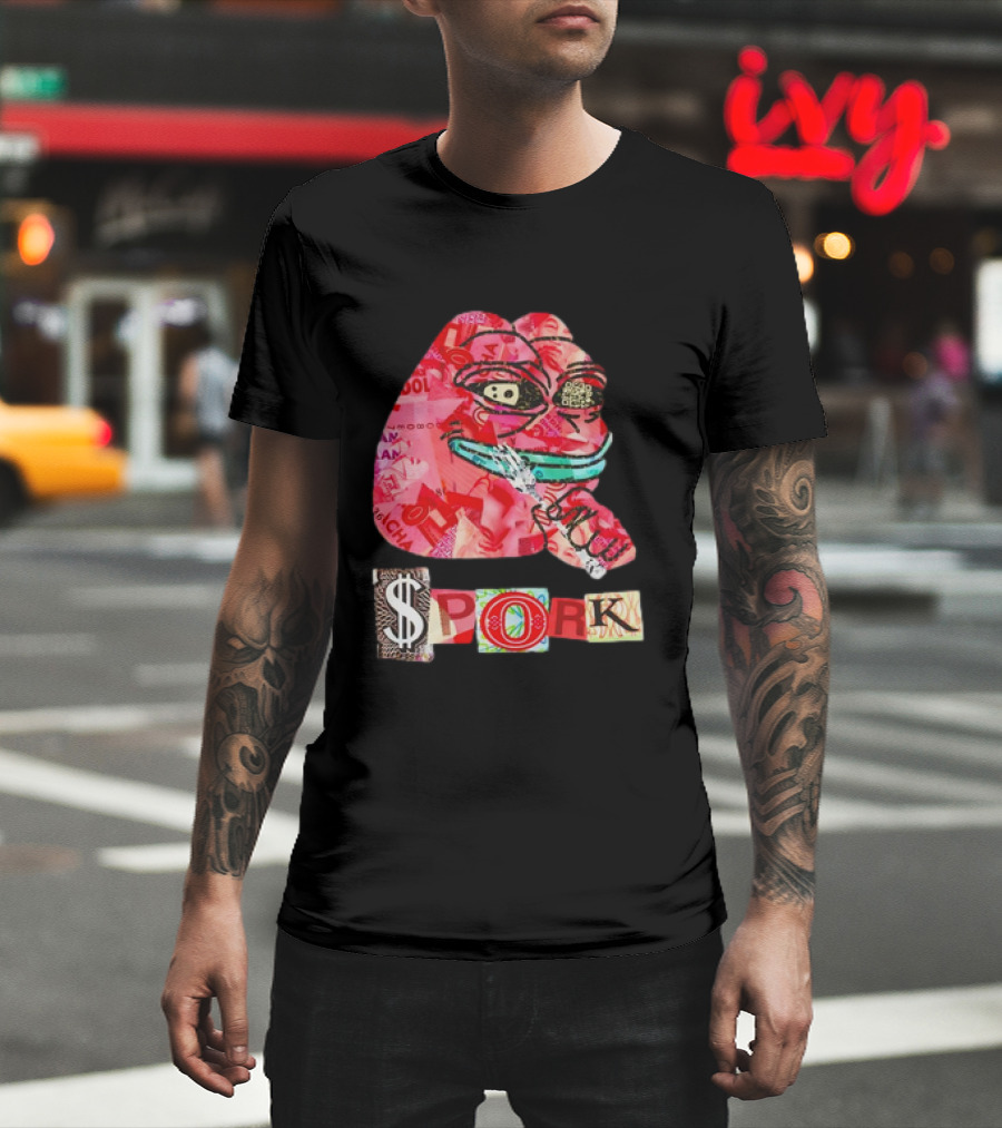 Colombo Spork Pepe Meme Collage Smoking T-Shirt