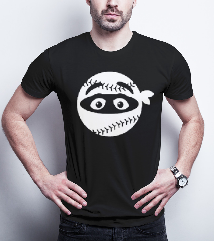 New York Mets Baseball Pitching Ninja Grimace T-Shirt
