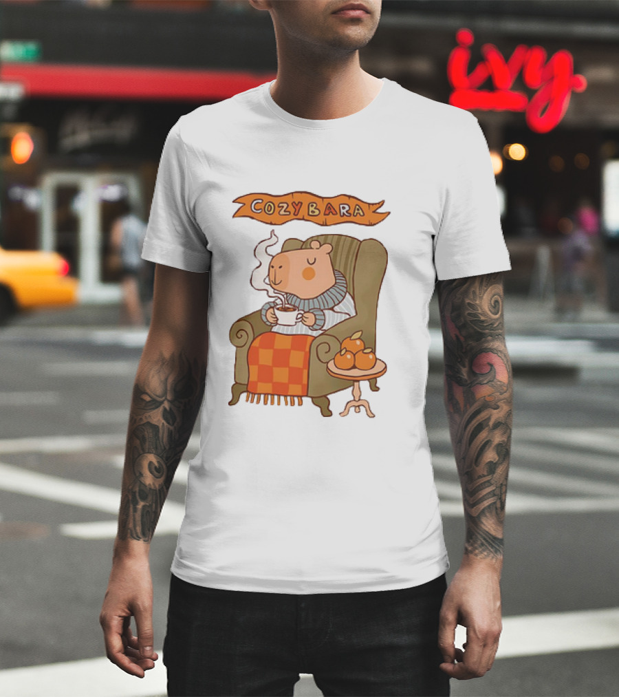 Cozybara Capybara Meme Cute T-Shirt