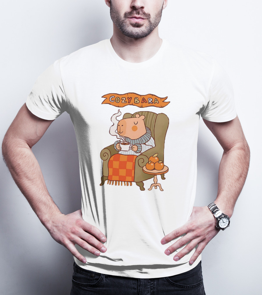 Cozybara Capybara Meme Cute T-Shirt
