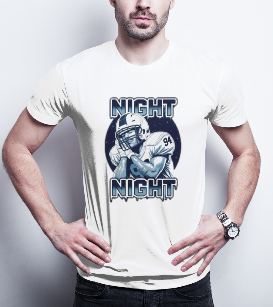 Night Night Ceman Ryan Barker 94 Football Player T-Shirt