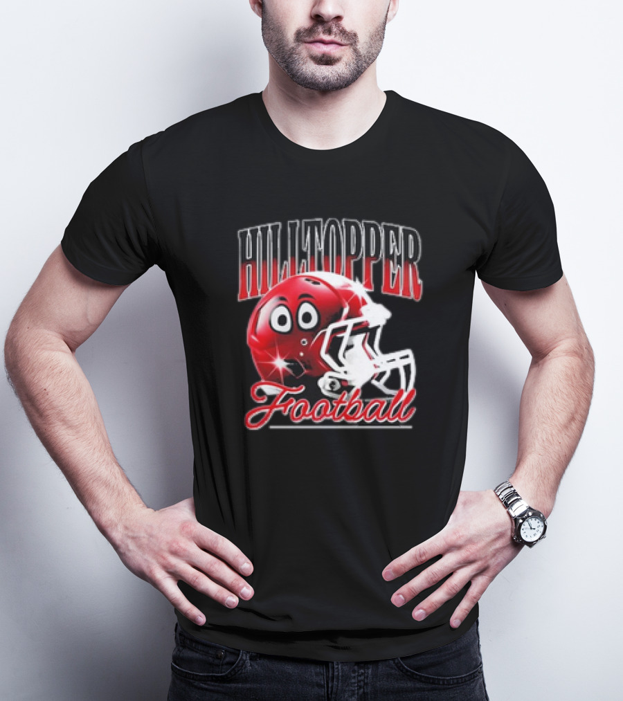 Hilltopper Football Big Red Helmet Pepper T-Shirt