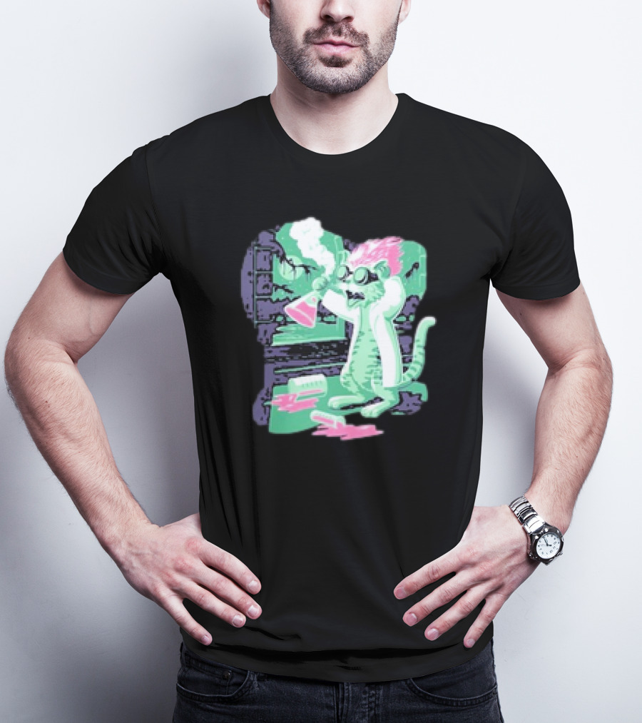 Kyle’s Corner Feline Weird Oct 24-27 Live Oak FL Mad Scientist Cat Lab T-Shirt
