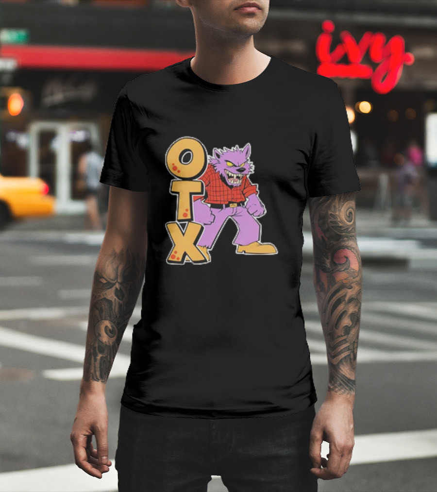 Otx Purple Werewolf In Plaid T-Shirt