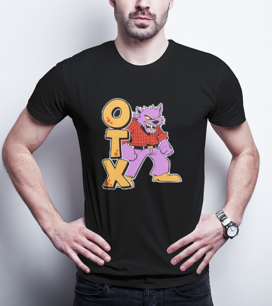 Otx Purple Werewolf In Plaid T-Shirt