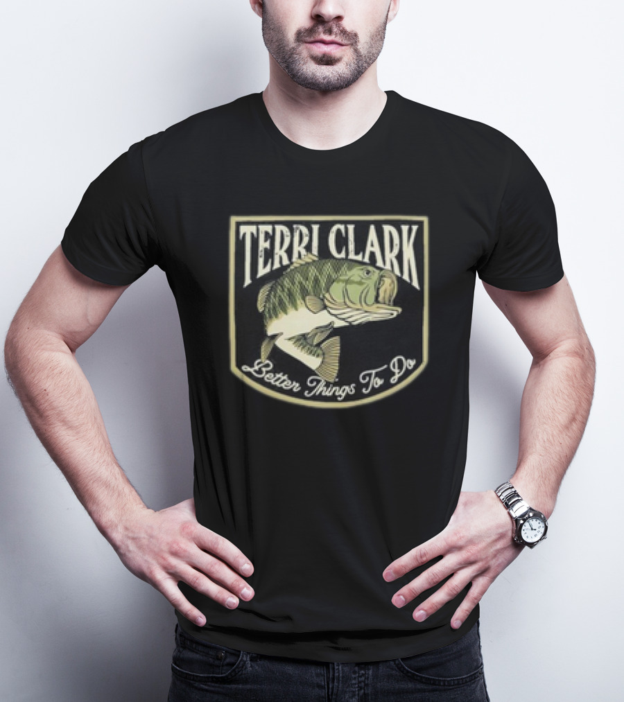 Terri Clark Better Things To Do Fish Badge T-Shirt