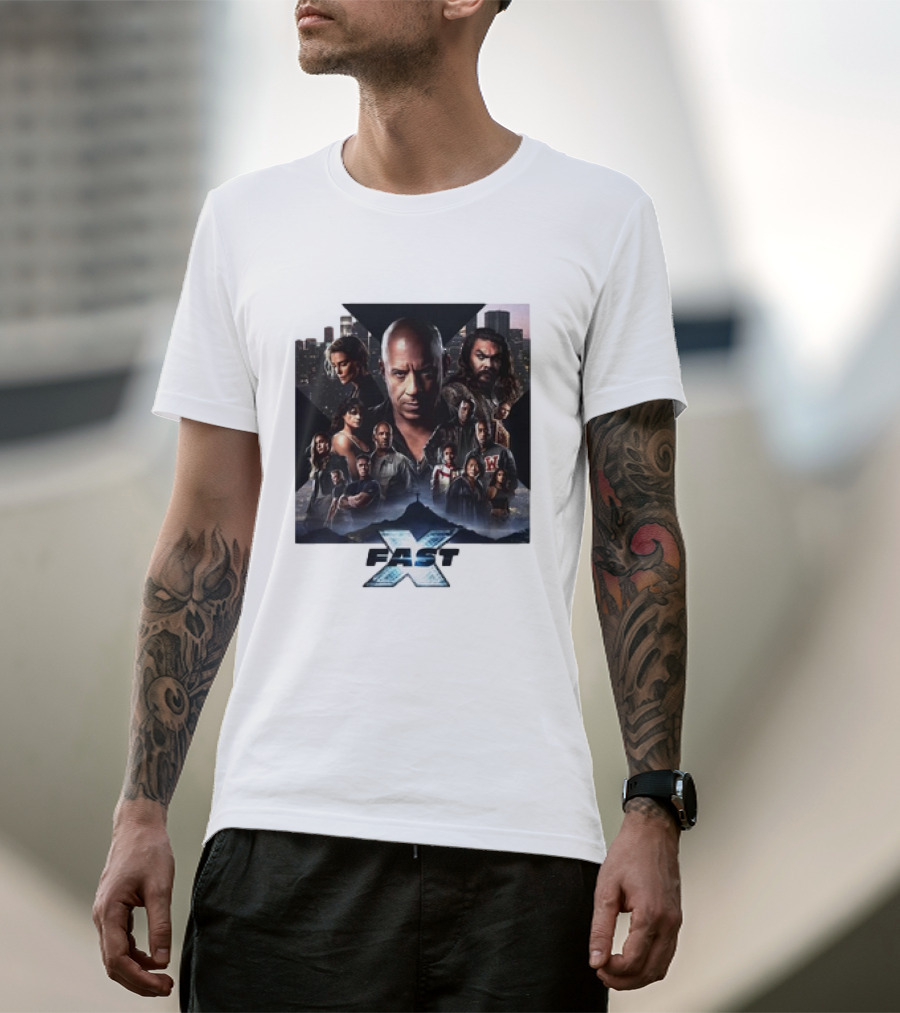 Fast X Cast Ensemble In Urban Cityscape T-Shirt