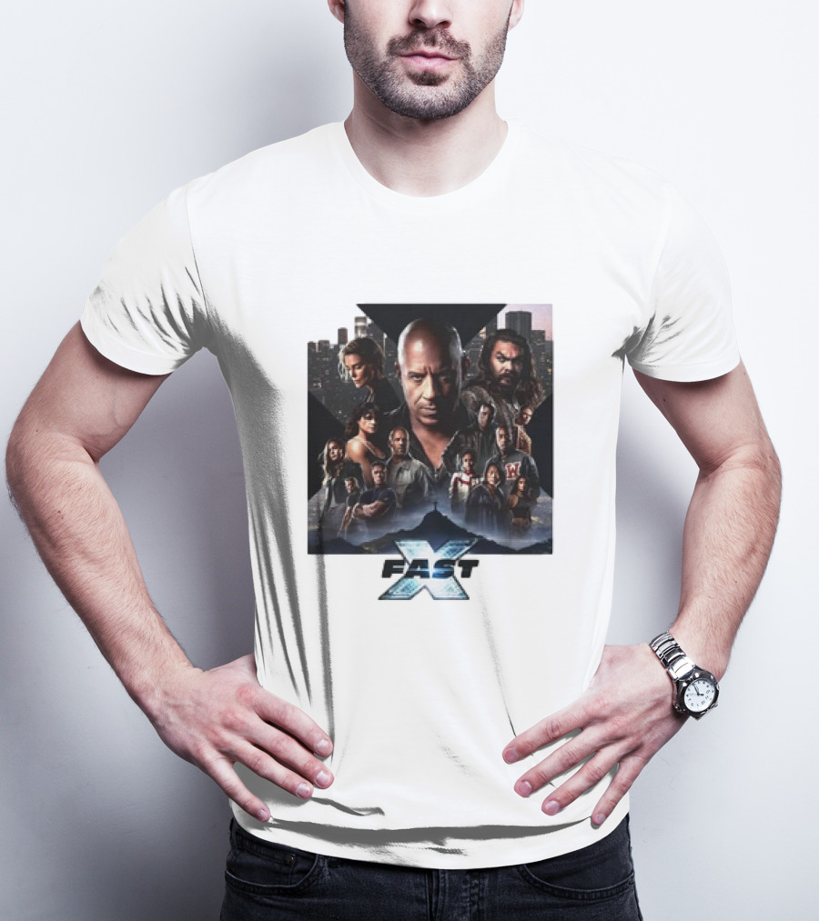 Fast X Cast Ensemble In Urban Cityscape T-Shirt