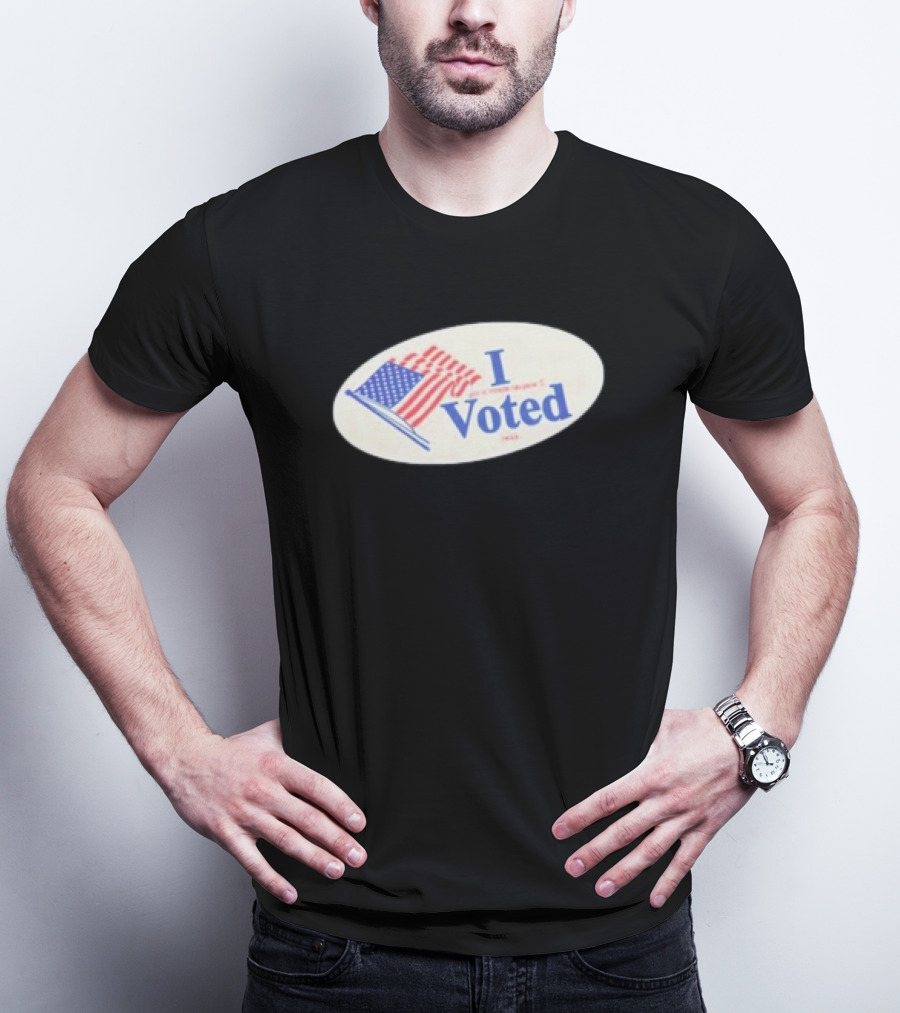 Marcus Pork I Voted Twice Trouble Sticker With American Flag T-Shirt