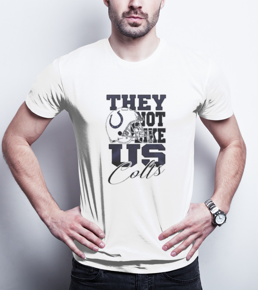 They Not Like Us Indianapolis Colts Helmet T-Shirt