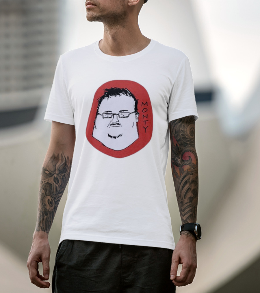 Monty Drawing With Glasses And Goatee T-Shirt