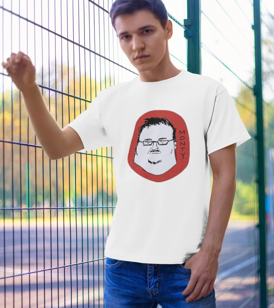 Monty Drawing With Glasses And Goatee T-Shirt