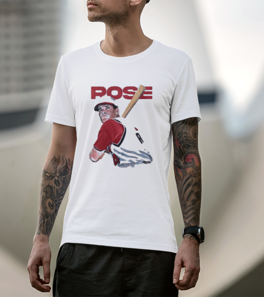 PO$E Pete Rose Baseball Bat Sports T-Shirt
