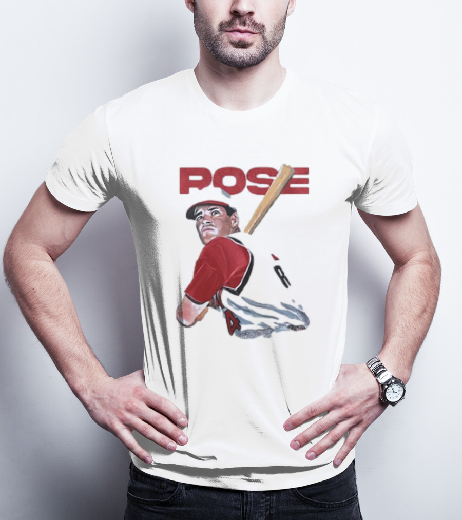 PO$E Pete Rose Baseball Bat Sports T-Shirt