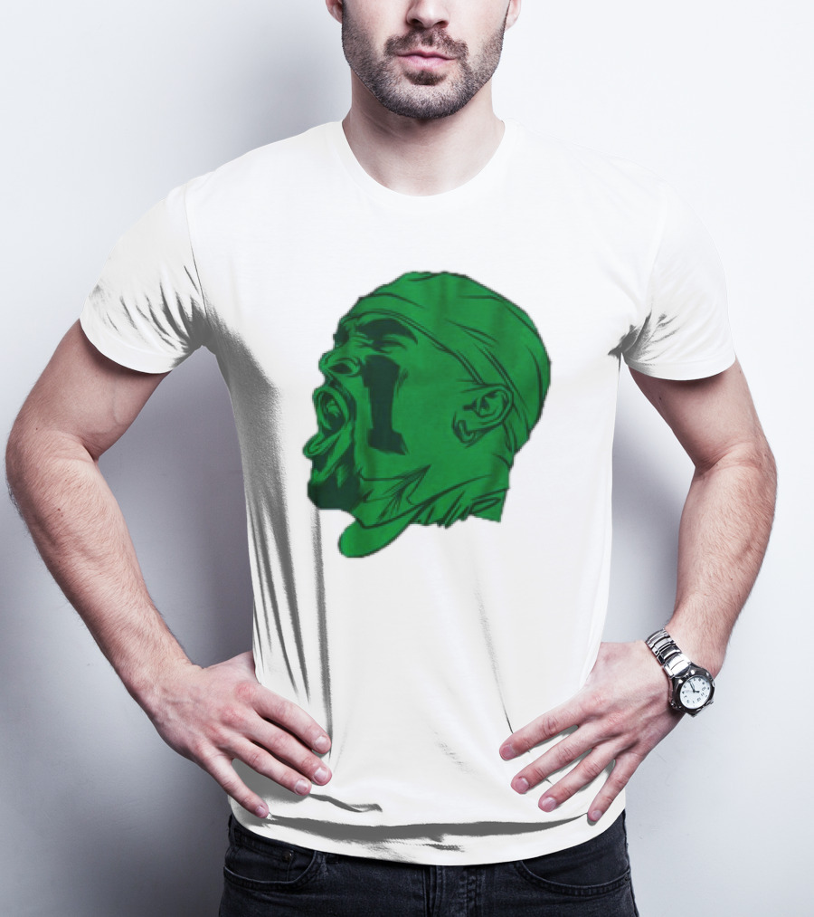 Philadelphia Eagles Jalen Hurts Green Illustration Yelling T-Shirt