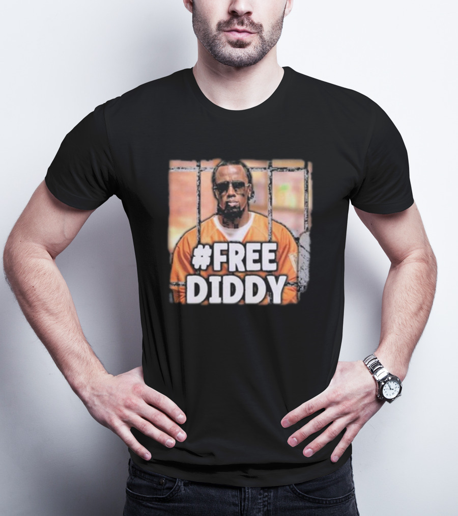 FreeDiddy Free Diddy Orange Prison Bars T-Shirt