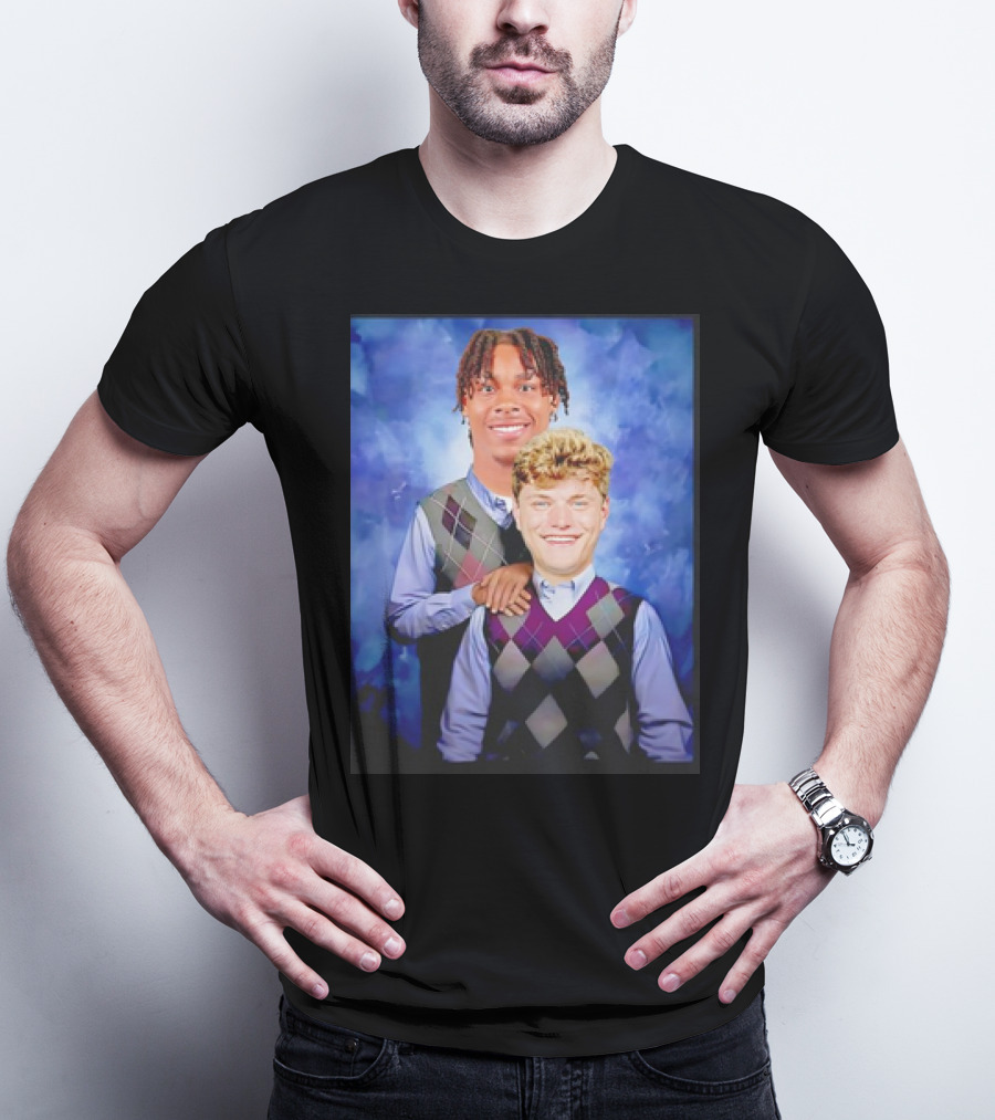 Justin Jefferson JJ McCarthy Minnesota Vikings Step Brothers Football Comedy Crossover T-Shirt