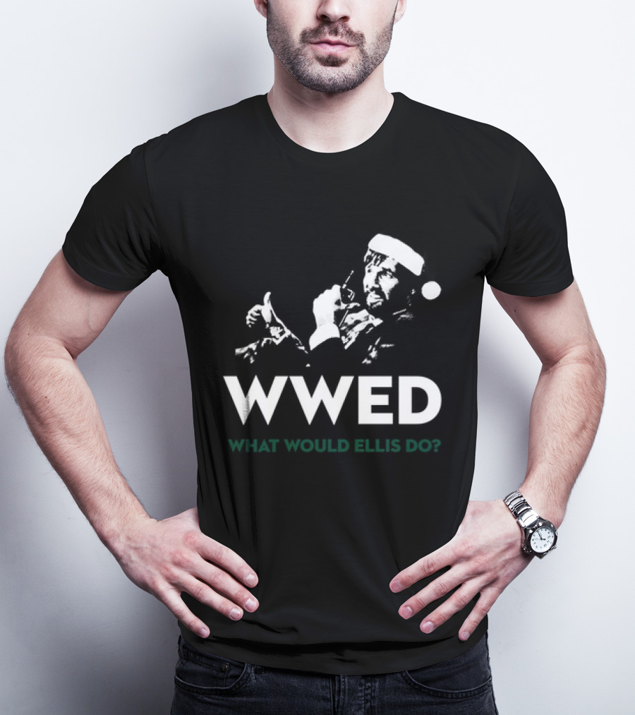 WWED What Would Ellis Do Christmas Edition Santa Hat T-Shirt