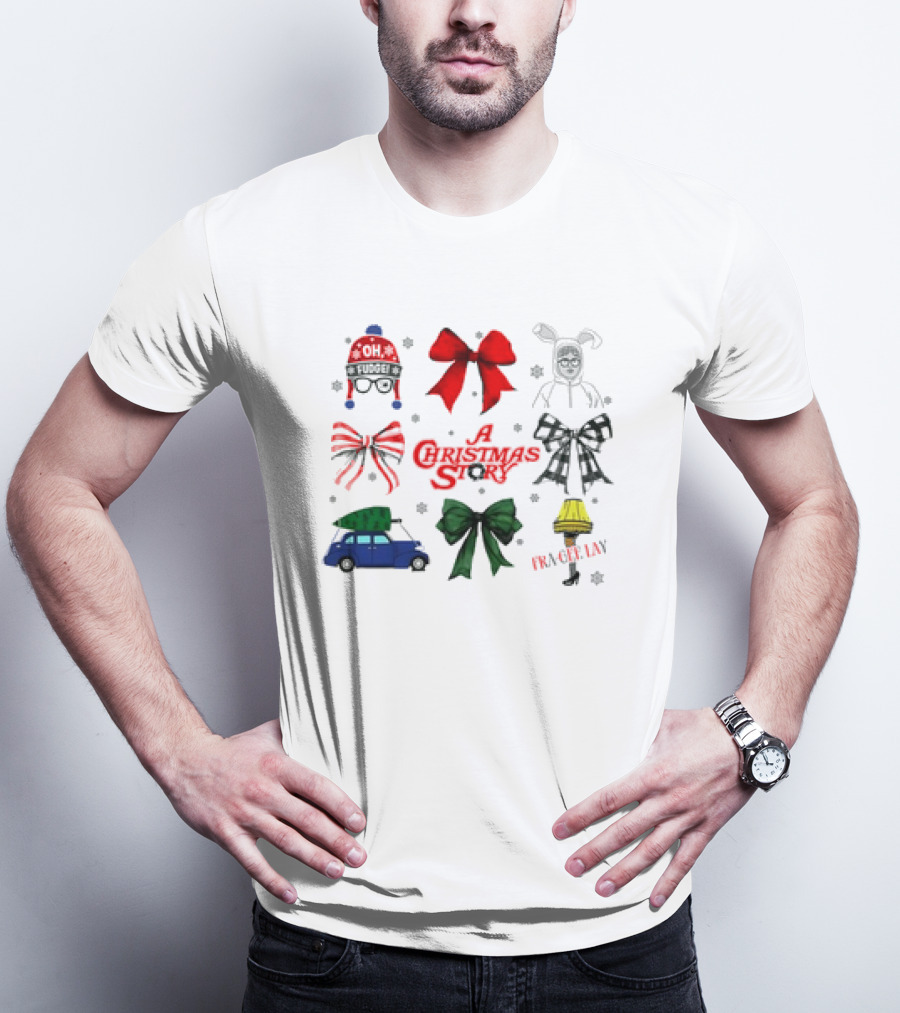 A Christmas Story Oh Fudge Fra-Gee-Lay Bunny Car Leg Lamp Bow T-Shirt