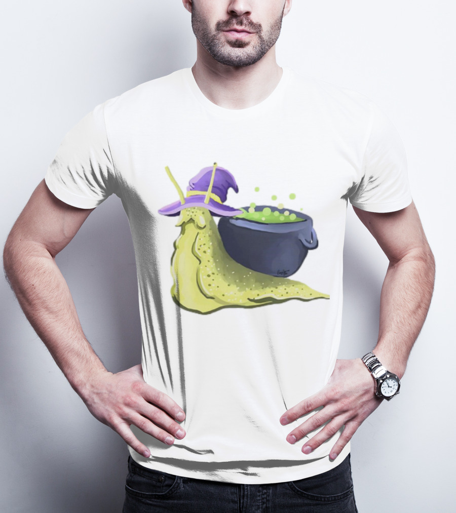 Cauldron Snail Classic Witch Hat Potion Magic T-Shirt