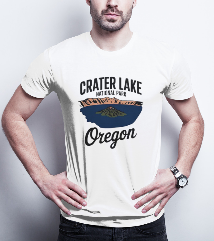 Crater Lake National Park Oregon Scenic Retro Exploration T-Shirt