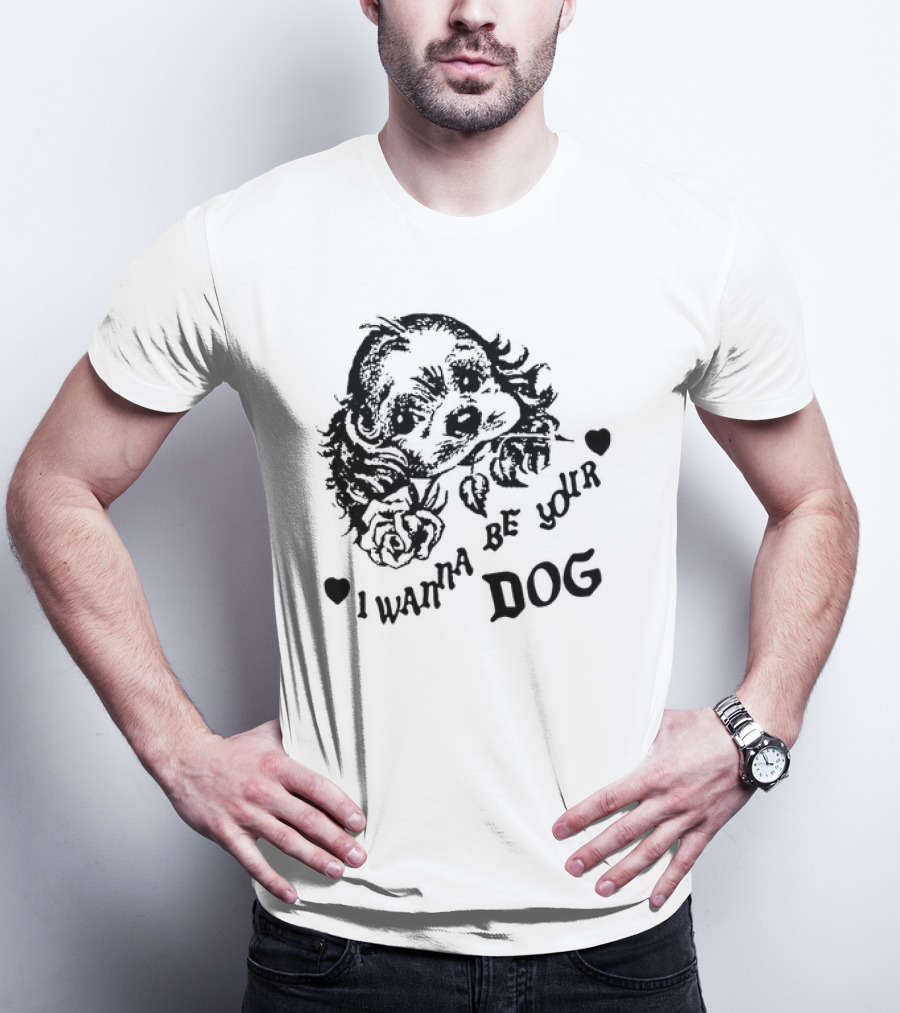 I Wanna Be Your Dog Bread And Water Print T-Shirt