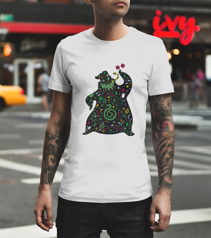 Bugs And Oogie Boogie Colorful Swirl And Leaf T-Shirt