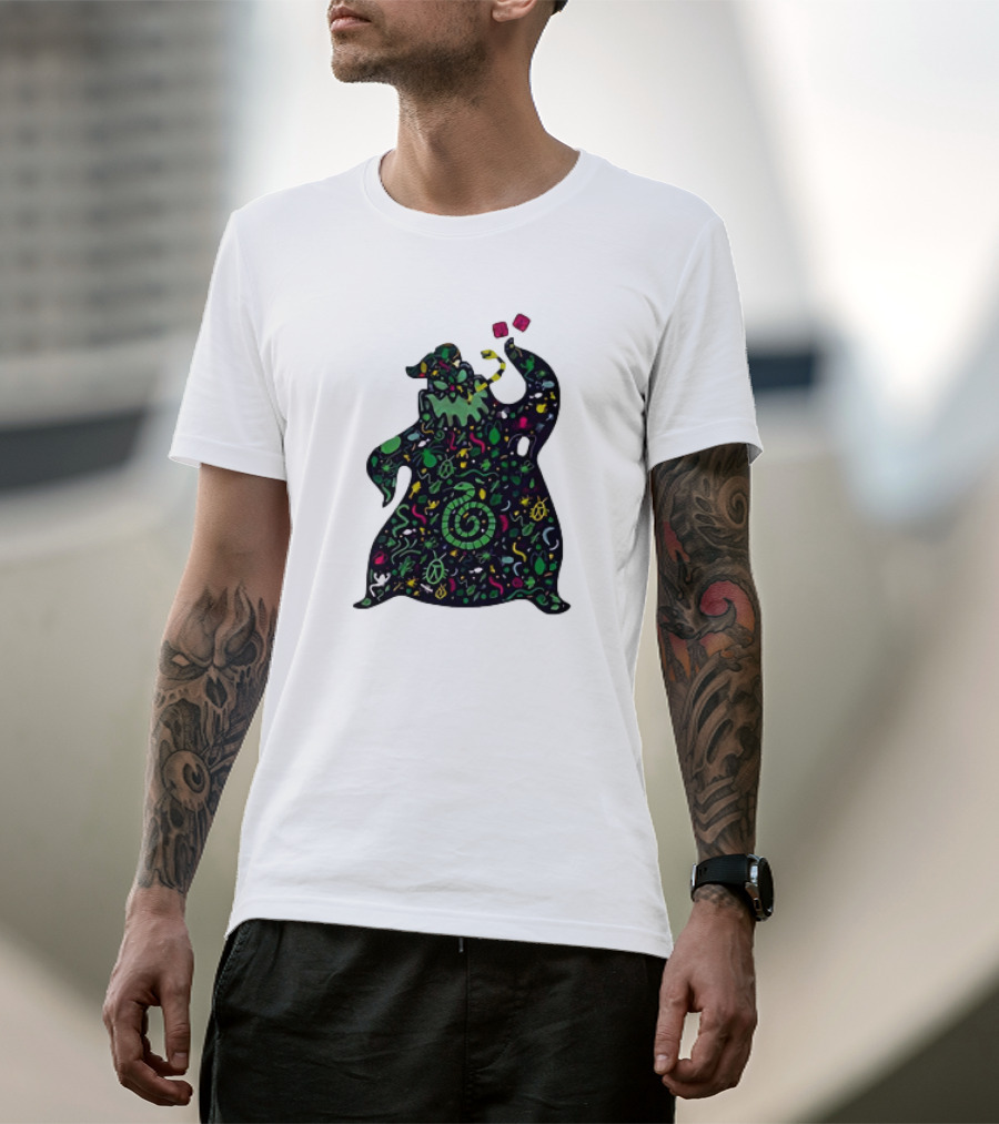Bugs And Oogie Boogie Colorful Swirl And Leaf T-Shirt