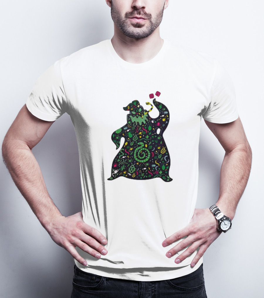 Bugs And Oogie Boogie Colorful Swirl And Leaf T-Shirt