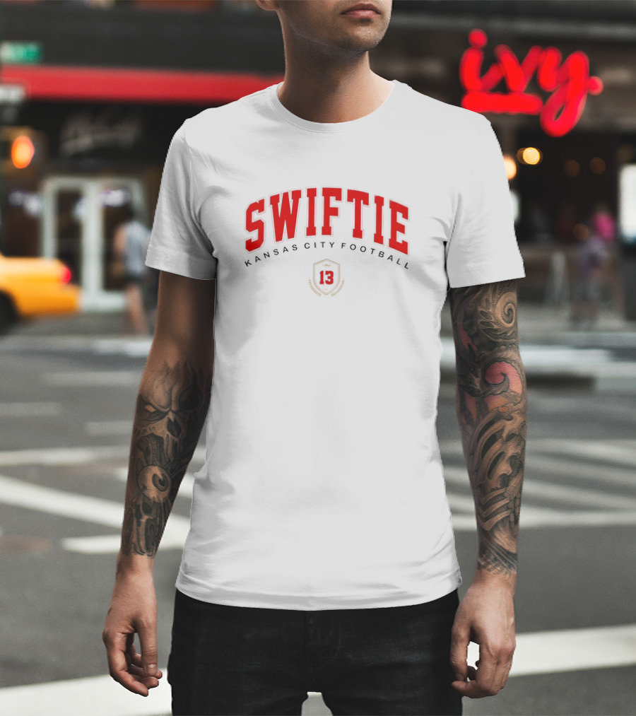 Swiftie Kansas City Football 13 Red Shield T-Shirt