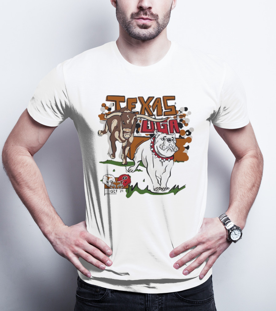 Texas Longhorns UGA Bulldogs October 19 Showdown T-Shirt