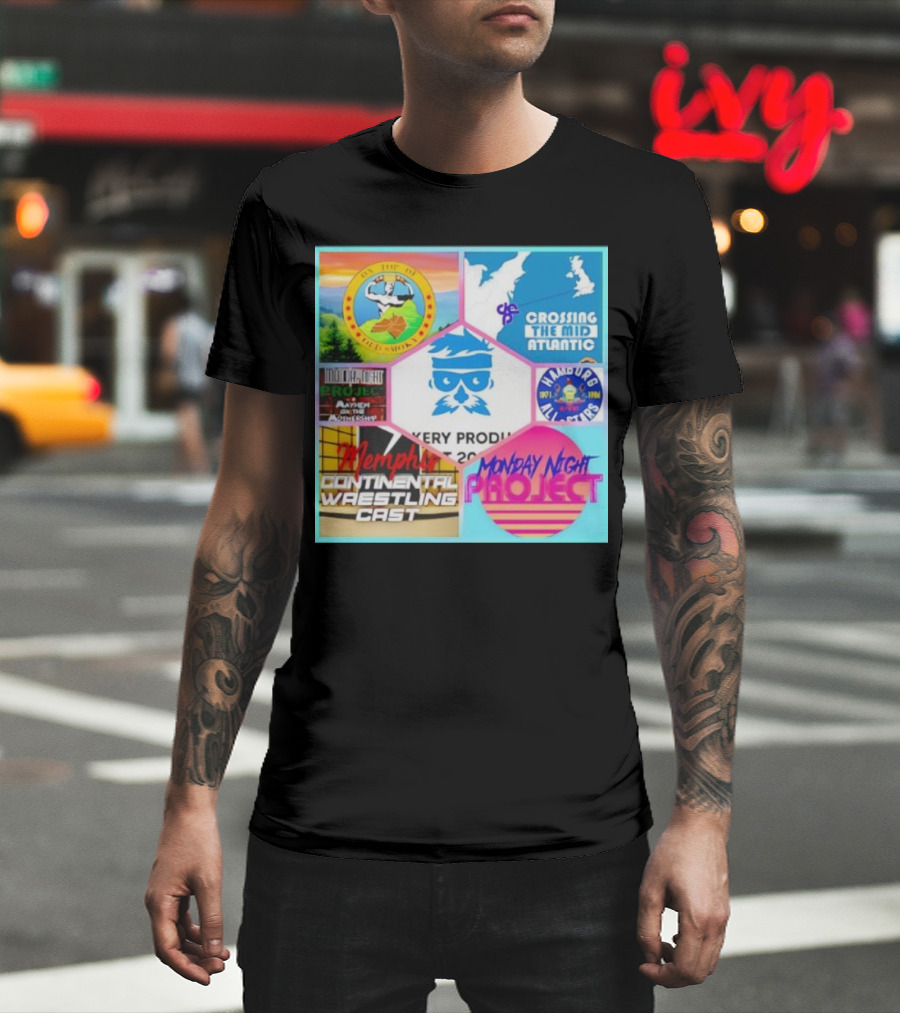 Memphis Continental Wrestling Cast Monday Night Project Crossing The Mid Atlantic T-Shirt