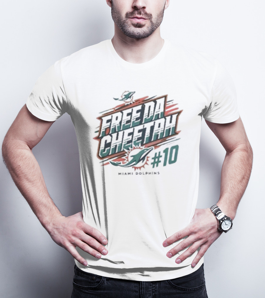 Free Da Cheetah Miami Dolphins #10 Tyreek Hill T-Shirt